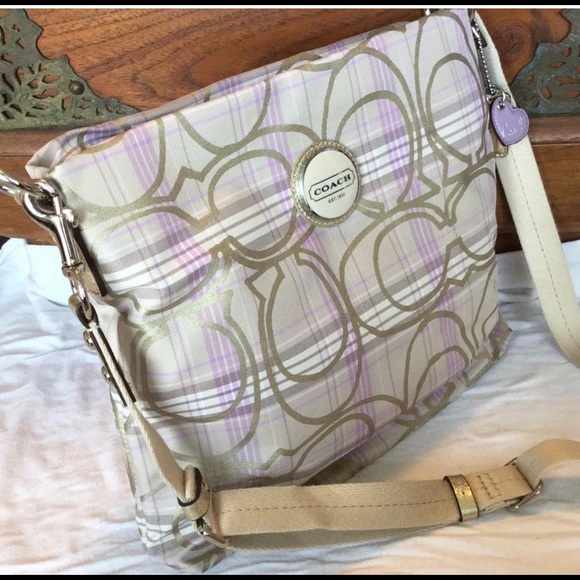 Coach | Bags | Coach Signature Stripe Plaid | Poshmark